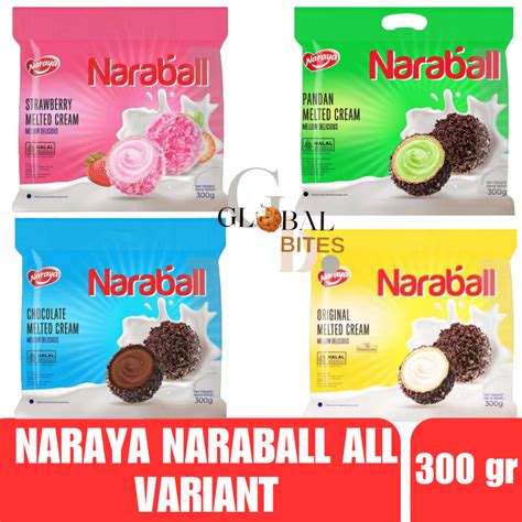 Jual Naraya Naraball 300g Biscuit Ball Melted Cream Choco Ball Shopee