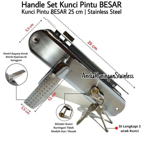 Jual Handle Set Kunci Ukuran Besar 25cm Body Ongkel Besar Kunci Pintu Rumah Minimalis Gagang