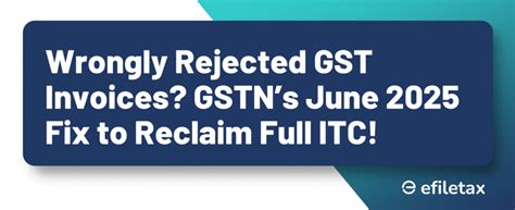 Wrongly Rejected Ims Invoices How To Fix And Get Itc Back Efiletax