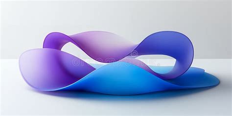 Abstract Blue And Purple Fluid Wave Forms Modern Swirling Design 3d