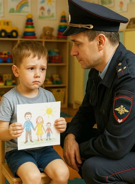 4 летний мальчик в садике нарисовал свою семью Воспитатель сразу вызвaла пσлицию То что они