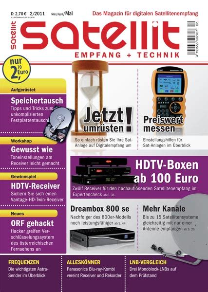 SATELLIT EMPFANG TECHNIK 02 2011 DIGITAL FERNSEHEN