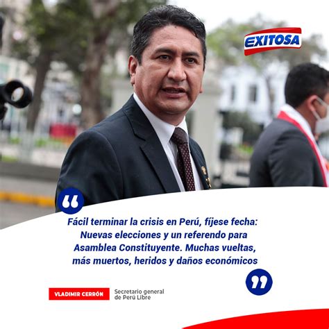 Exitosa Noticias On Twitter 🔴🔵el Líder De Perú Libre Vladimir Cerrón