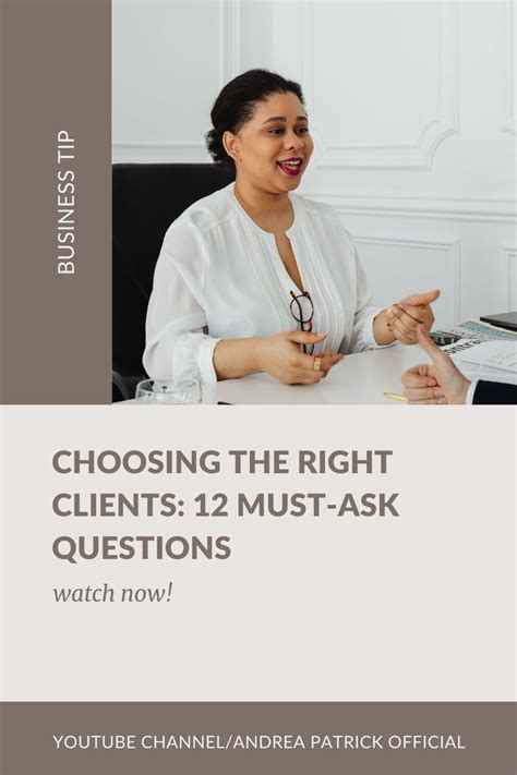 12 Essential Questions For Targeted Client Selection Entrepreneur Resources Perfect Clients