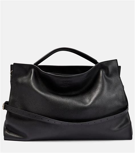 Balenciaga Swing Large Leather Tote Bag In Black Lyst