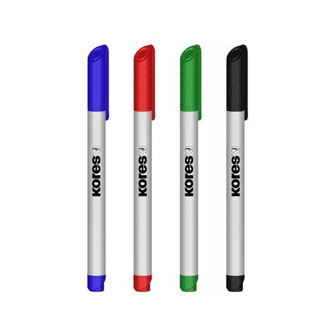 Kores Whiteboard Fine K Marker Set Of 4 Mixed Colours Geewiz