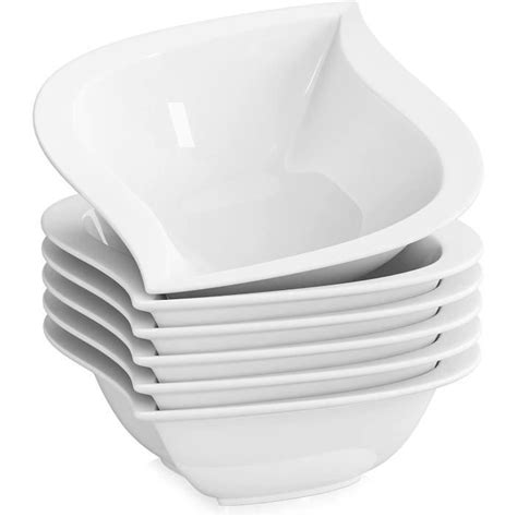 MALACASA Série Elvira 6pcs Bols à Céréales Porcelaine Bols à Soupe