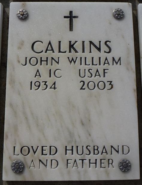 John William Johnny” Calkins 1934 2003 Find A Grave Memorial
