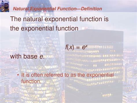 Ppt The Natural Exponential Function Powerpoint Presentation Free