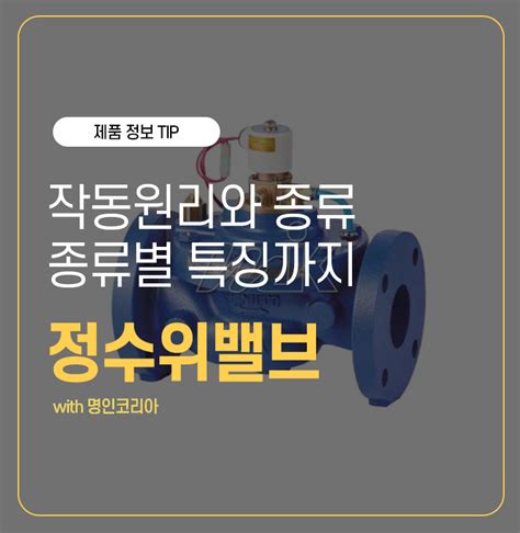 정수위밸브 작동원리와 종류 한눈에 총정리 네이버 블로그