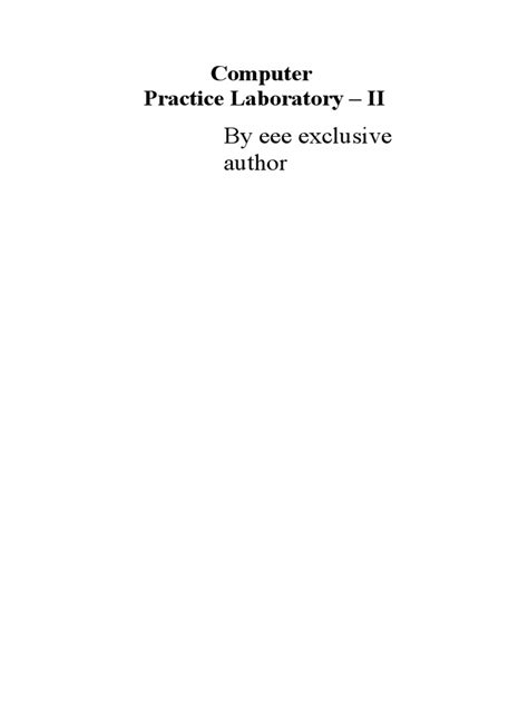 Computer Practice Laboratory 2 Pdf Unix Operating System