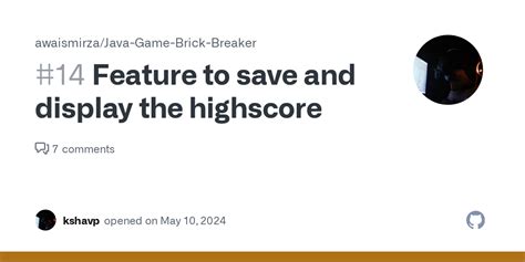 Feature To Save And Display The Highscore · Issue 14 · Awaismirzajava
