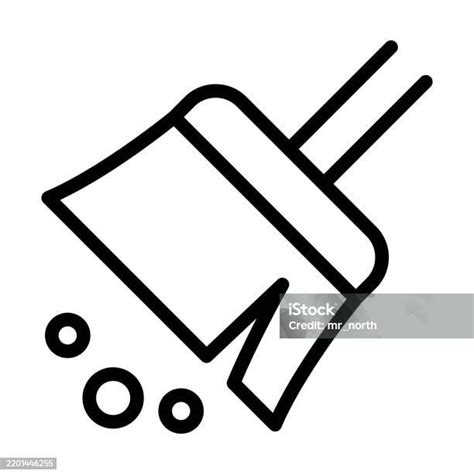 스윕 아이콘 얇은 선 스타일 벡터 일러스트 레이 션 그래픽 디자인 검은색에 대한 스톡 벡터 아트 및 기타 이미지 검은색 고립 색상 디자인 요소 Istock