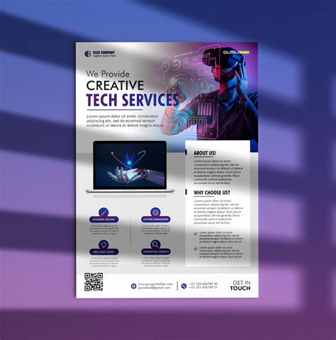 Tech Flyer Templates Guru Printables