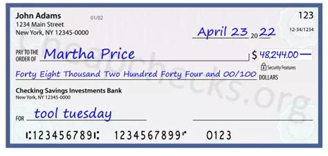How To Write A Check For 48244 Dollars Cheap Checks