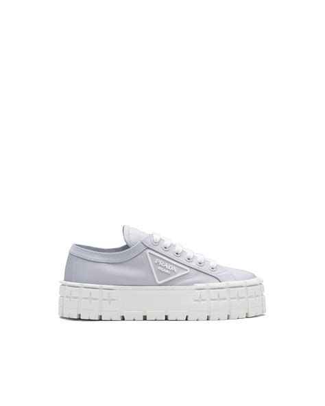 Cornflower Double Wheel Nylon Gabardine Sneakers Prada