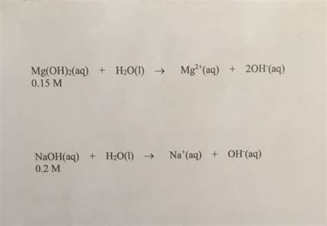 Solved 4 A Calculate The H30 AND The OH For Each Chegg Com