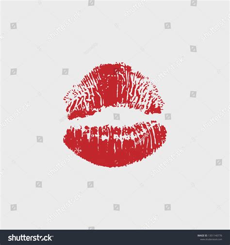 Vector Illustration Womans Girl Red Lipstick Stock Vector Royalty Free