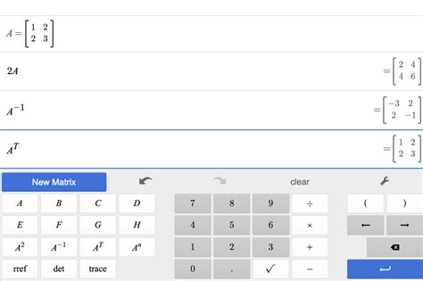 Matrix Calculator Desmos Help Center