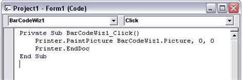 Barcodes In MS VB BarCodeWiz
