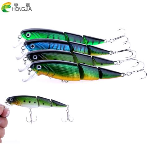 HENGJIA 8pcs 10cm 14g Hard Plastic Mutil Jointed Minnow Fishing Lures