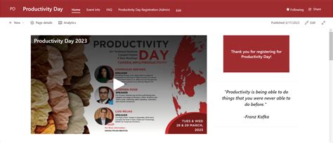 How To Create An Effective Sharepoint Event Site Darce Hesss Blog