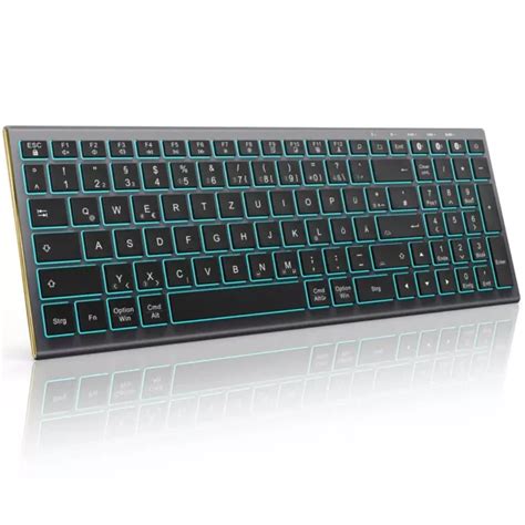 Seenda Backlit Wireless Keyboard Bluetooth Multi Device Keyboard With 7 Color B Eur 10 00