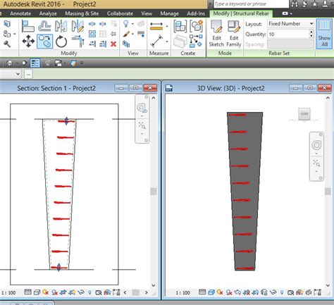 rebar in taper structure columns autodesk community