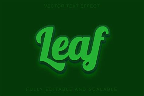 Premium Vector Leaf 3d Text Effect