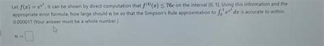 Solved Let F X Ex2 It Can Be Shown By Direct Computation Chegg Com