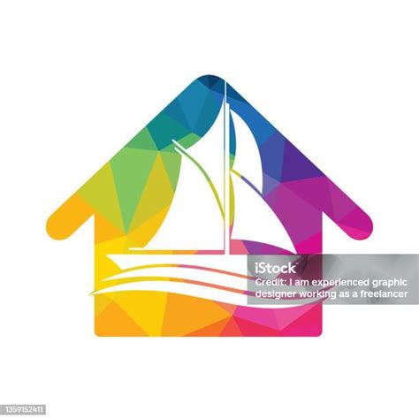 Desain Logo Klub Yacht Desain Konsep Logo Rumah Dan Yacht Ilustrasi