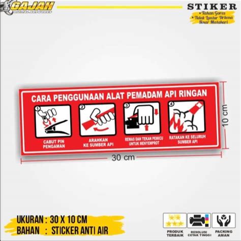 Promo Stiker Label Cara Penggunaan Apar Label Cara Pakai Apar Diskon