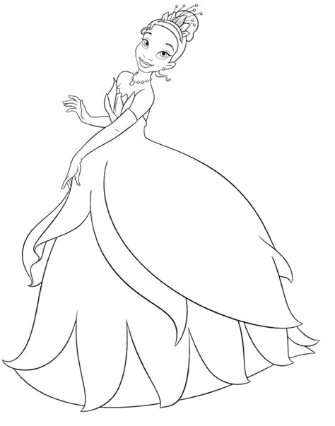 Princess Tiana Coloring Sheets