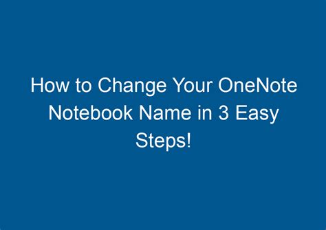 How To Change Your OneNote Notebook Name In 3 Easy Steps Digitalhow