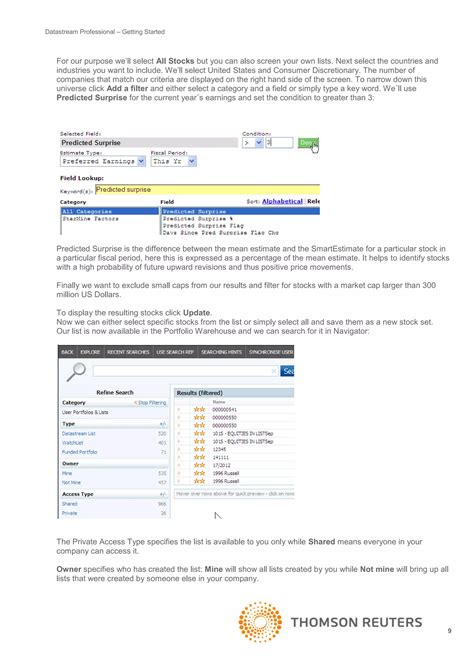 datastream professional getting started guide pdf
