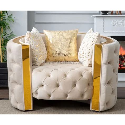 Modern European Style Luxury Sofa Living Room Furniture Velvet Sofa Set
