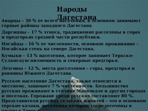 Традиции и обычаи Дагестана