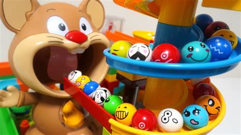 Satisfying Building Blocks Marble Run ASMR Rolling Coaster With A Big Mouse YouTube
