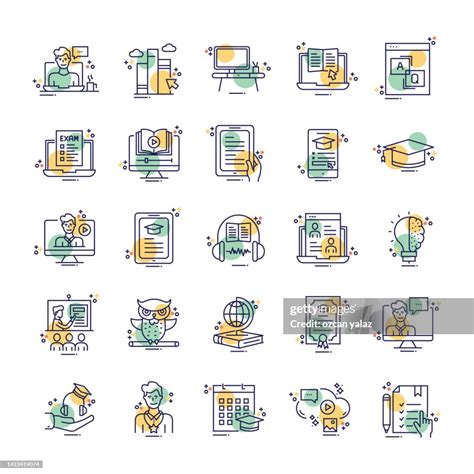Elearning Line Icon Concept High Res Vector Graphic Getty Images