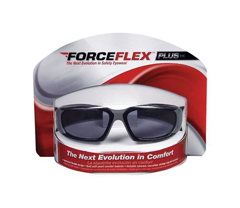 3m Forceflex Streamlinedwraparound Safety Glasses Gray Lens Black