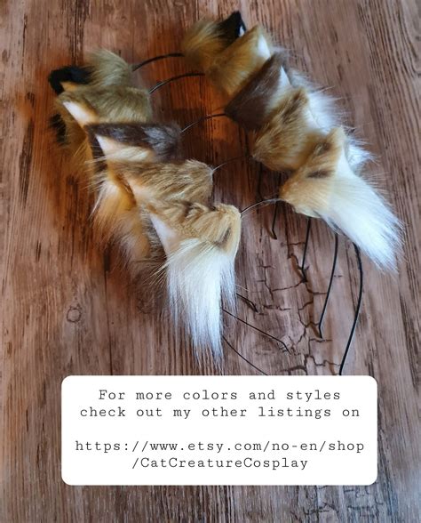 Cat Ears Faux Fur Cat Ears Headband Handmade Kitten Ears Etsy