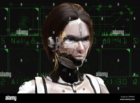 Artistic Representation Of A Humanoid Robot With Artificial