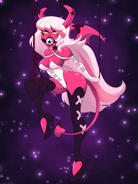 Rule 34 Armbinder Ball Gag Bearbuckscoffee Bondage Helluva Boss High