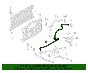 2021 2023 Ford Mustang Mach E OEM Radiator Coolant Hose LK9Z 8286 B
