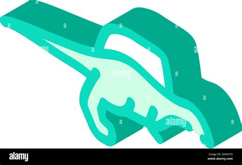 Spinosaurus Dinosaur Isometric Icon Vector Illustration Sign Stock