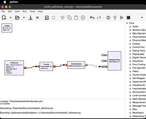 Gnu Radio Stuck On Executing Rgnuradio