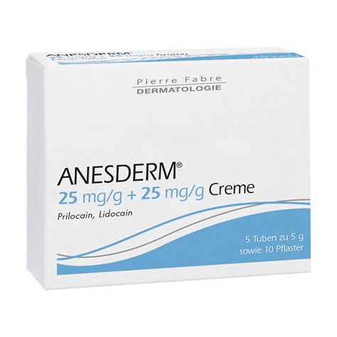 ANESDERM 25+25MG/G + 10PFL, 5X5 g | Arzneimittel-Datenbank