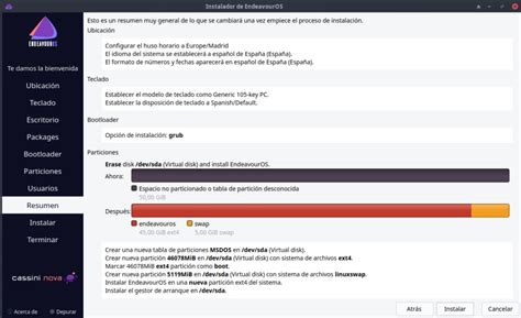 Instalar Linux Endeavouros Versión Cassini Nova R3 Proyecto A