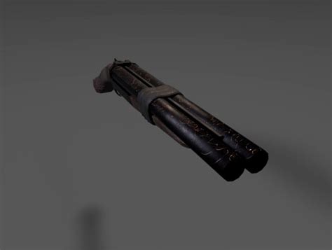 Sawed Off Double Barrel Shotgun D Model