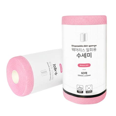 프로덕트랩 일회용 수세미 핑크 60매 주방 홈플러스 택배배송